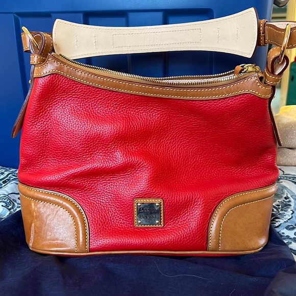 Dooney & Bourke | Bags | Dooney And Burke Red Pebble Grain Leather With ...